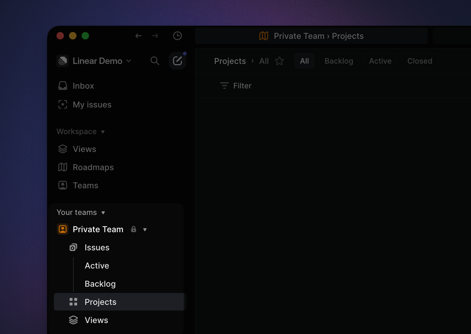 Private teams – Linear Docs