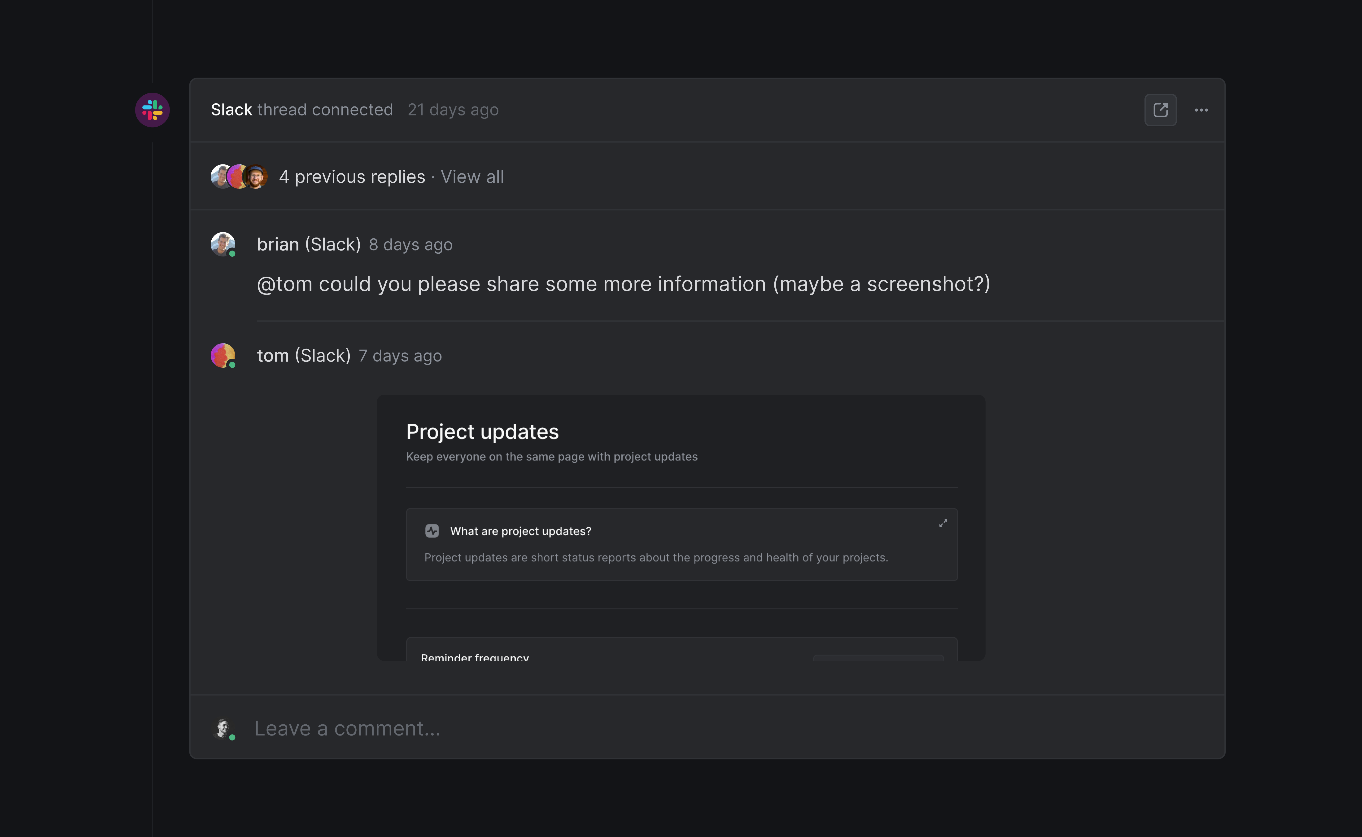 Slack – Linear Docs