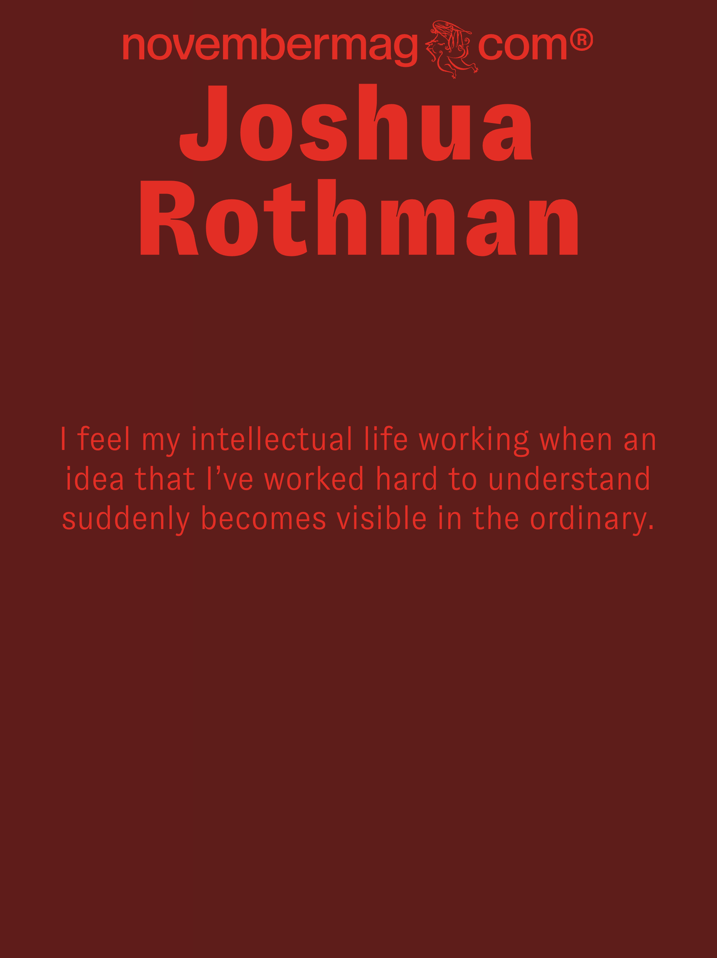 Joshua Rothman