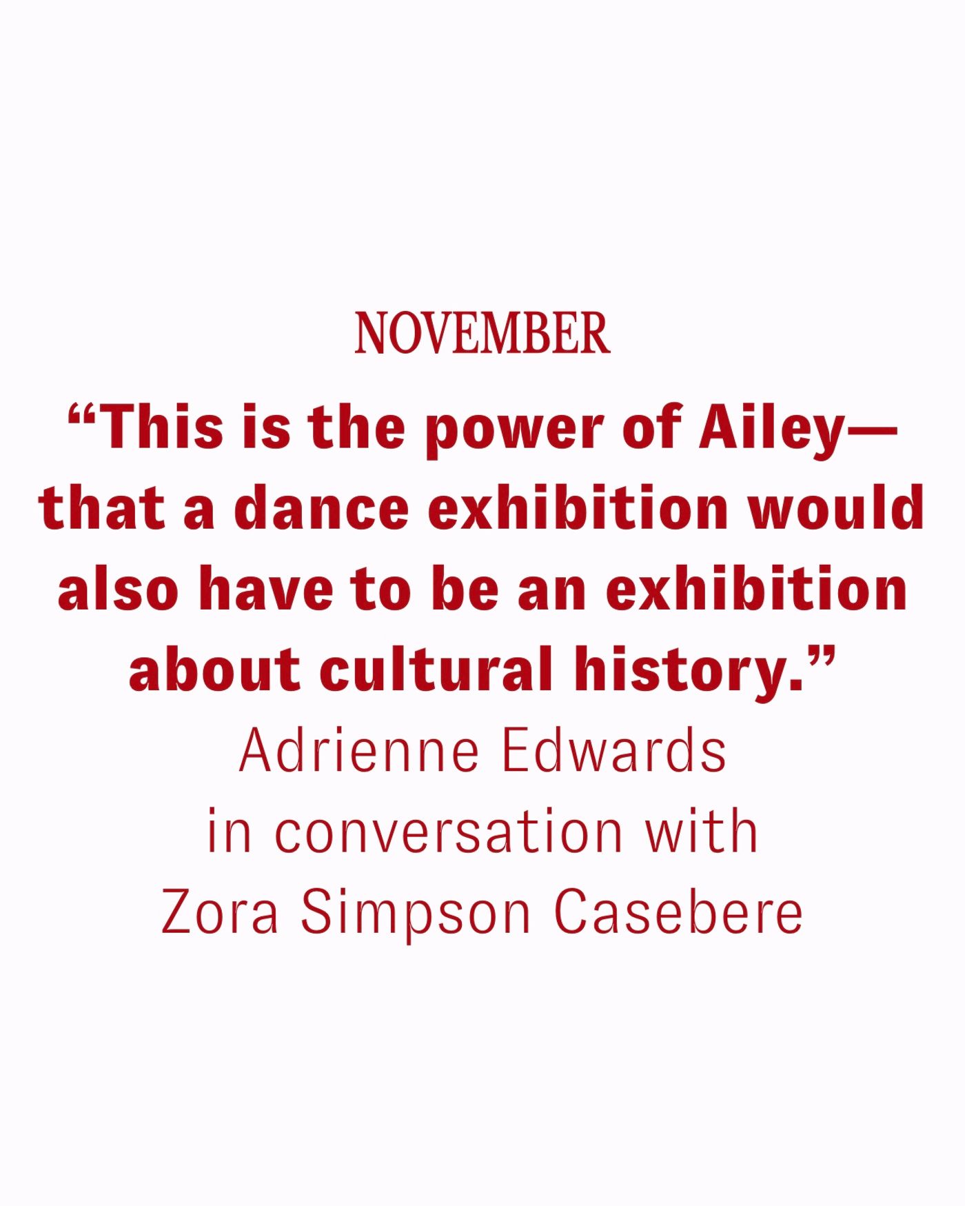 November: Adrienne Edwards