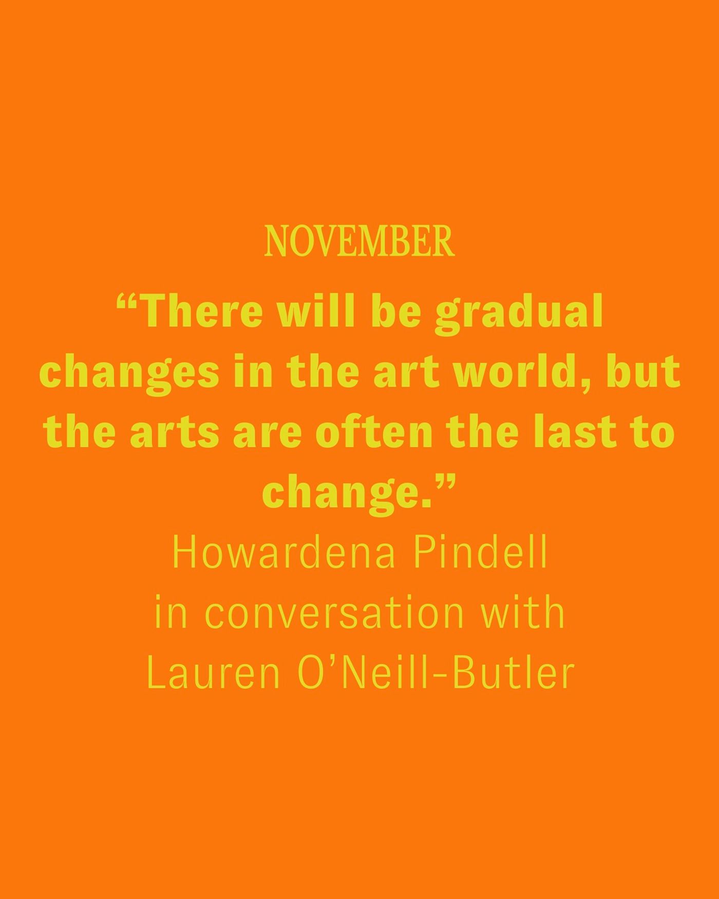 November: Howardena Pindell