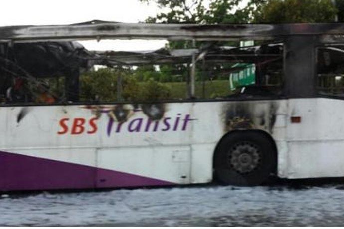 SG: SBS Transit bus catches fire along CTE | OneShift