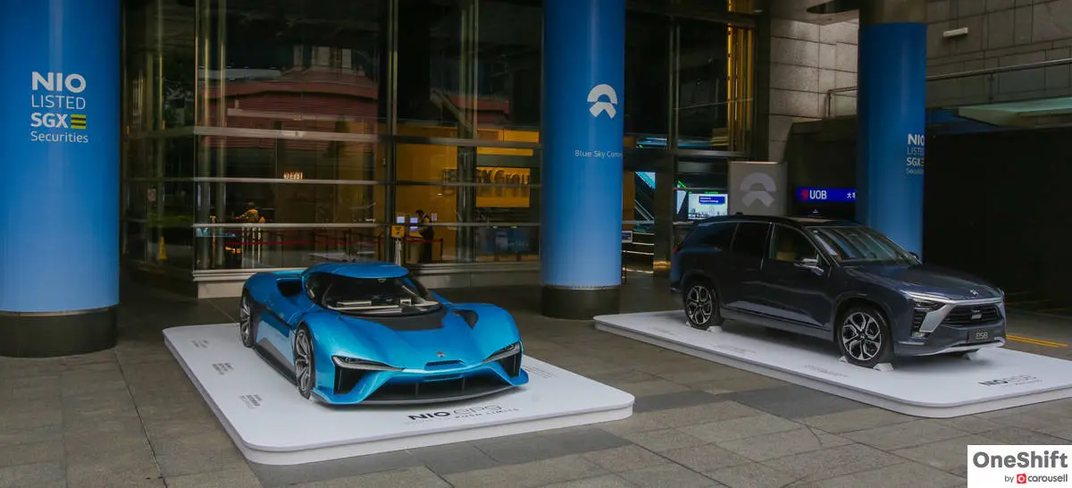 NIO EP9 and ES8 On Display In Singapore's CBD