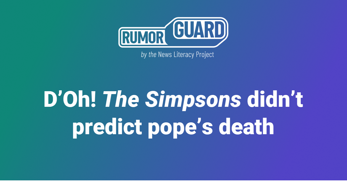 D’Oh! The Simpsons didn’t predict pope’s death