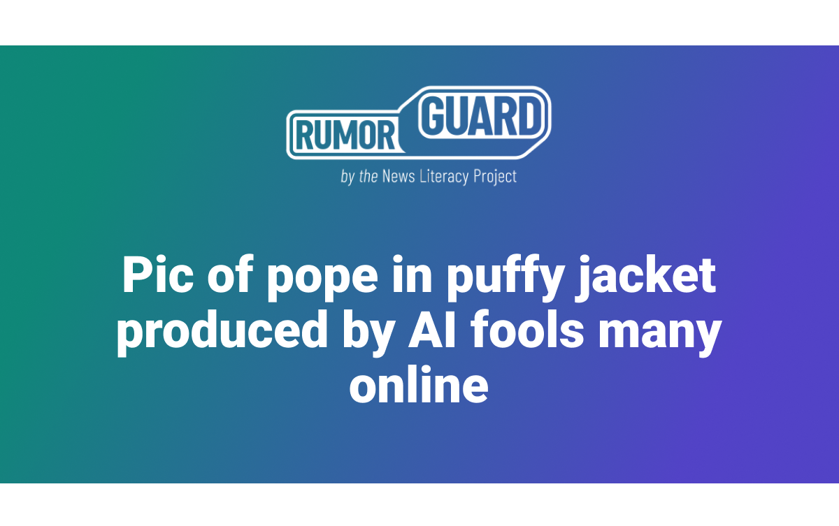 Pic of pope in puffy jacket produced by AI fools many online