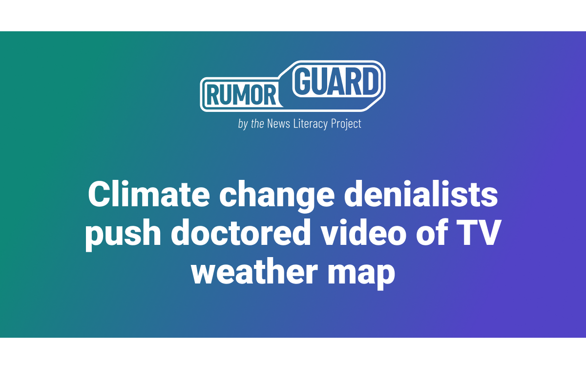 Climate change denialists push doctored video of TV weather map
