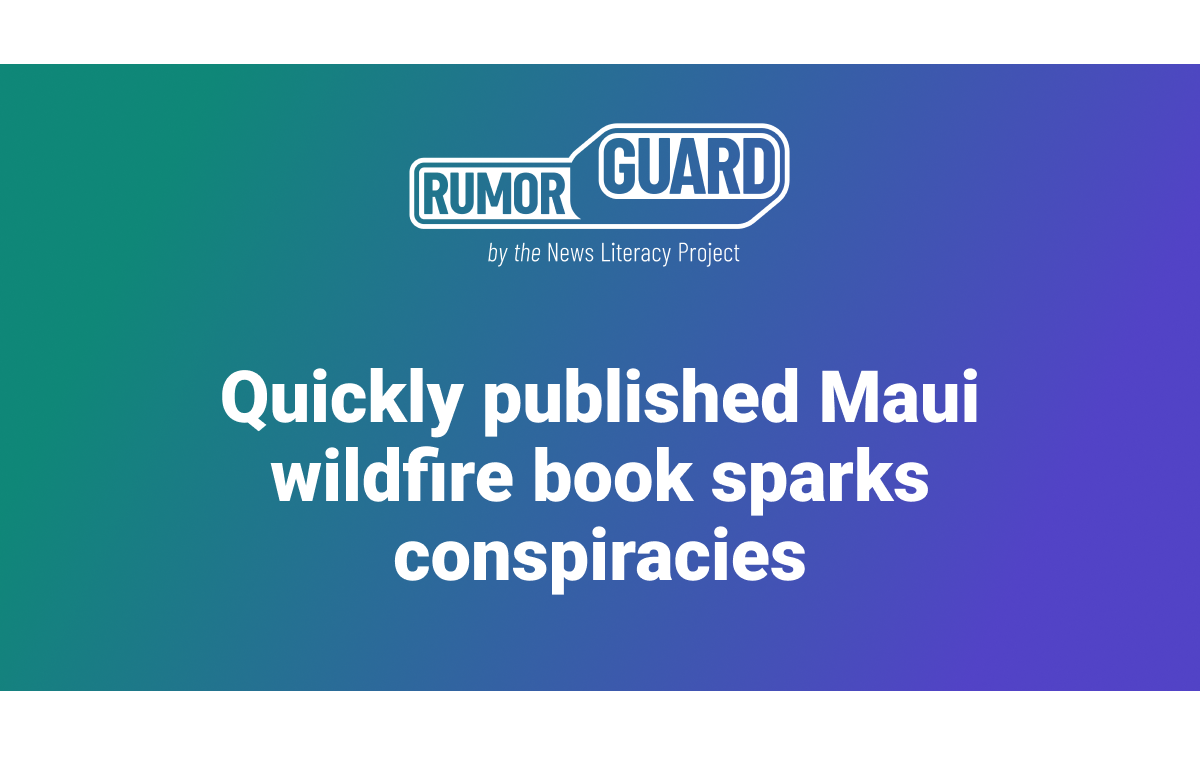 Quickly published Maui wildfire book sparks conspiracies