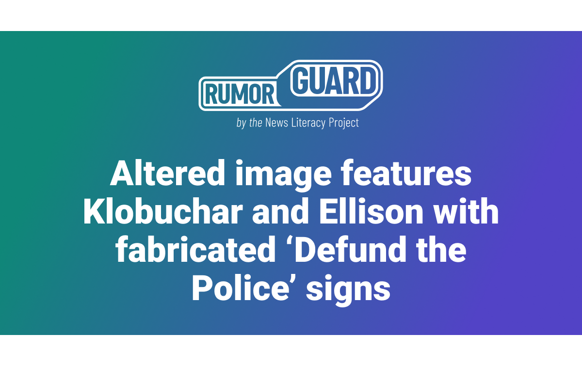 Altered image features Klobuchar, Ellison with fabricated ‘Defund the ...