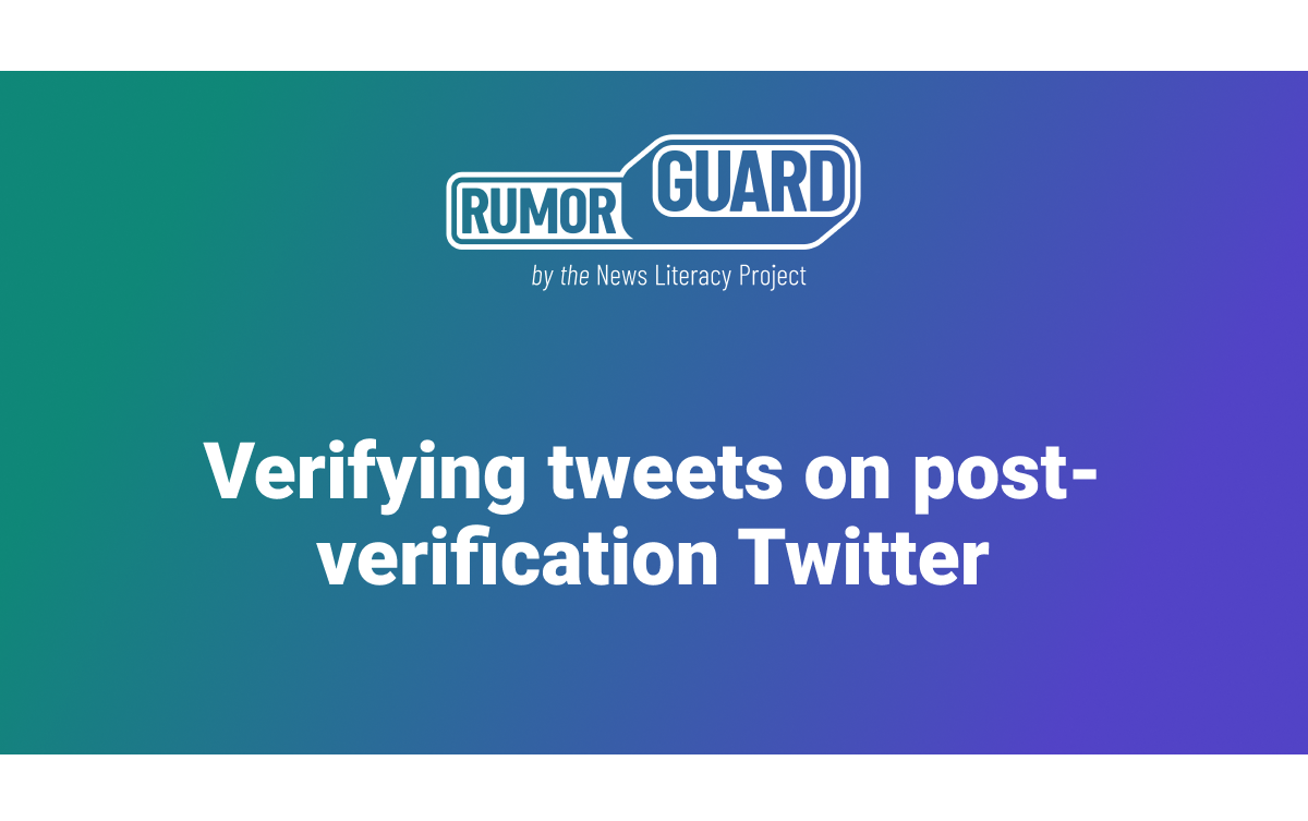 Verifying tweets on post-verification Twitter