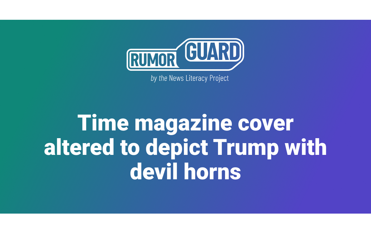 Time magazine cover altered to depict Trump with devil horns