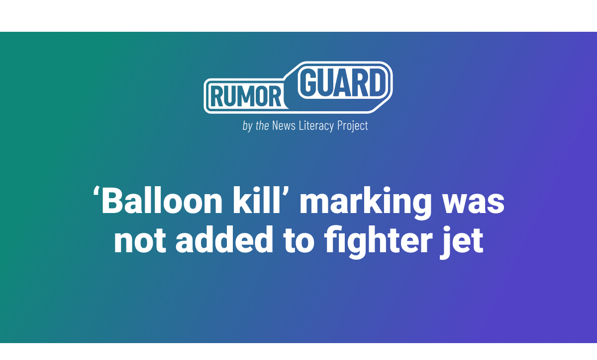 ‘Balloon kill’ marking was not added to fighter jet