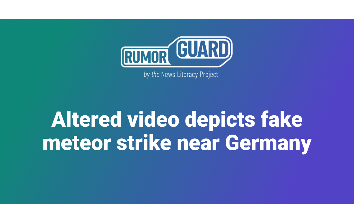Altered video depicts fake meteor strike near Germany