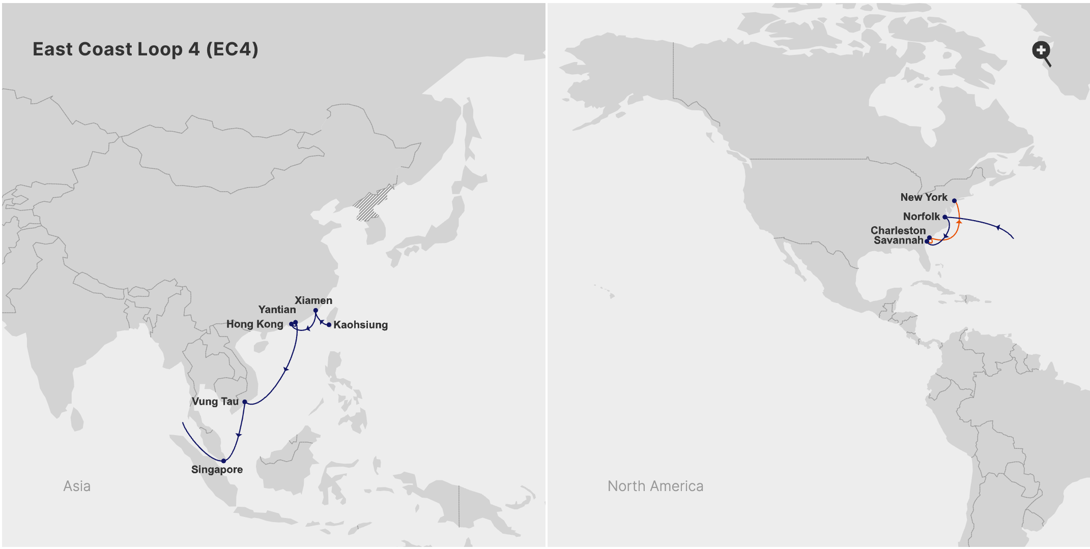 Services Suspended on Asia-North America Routes