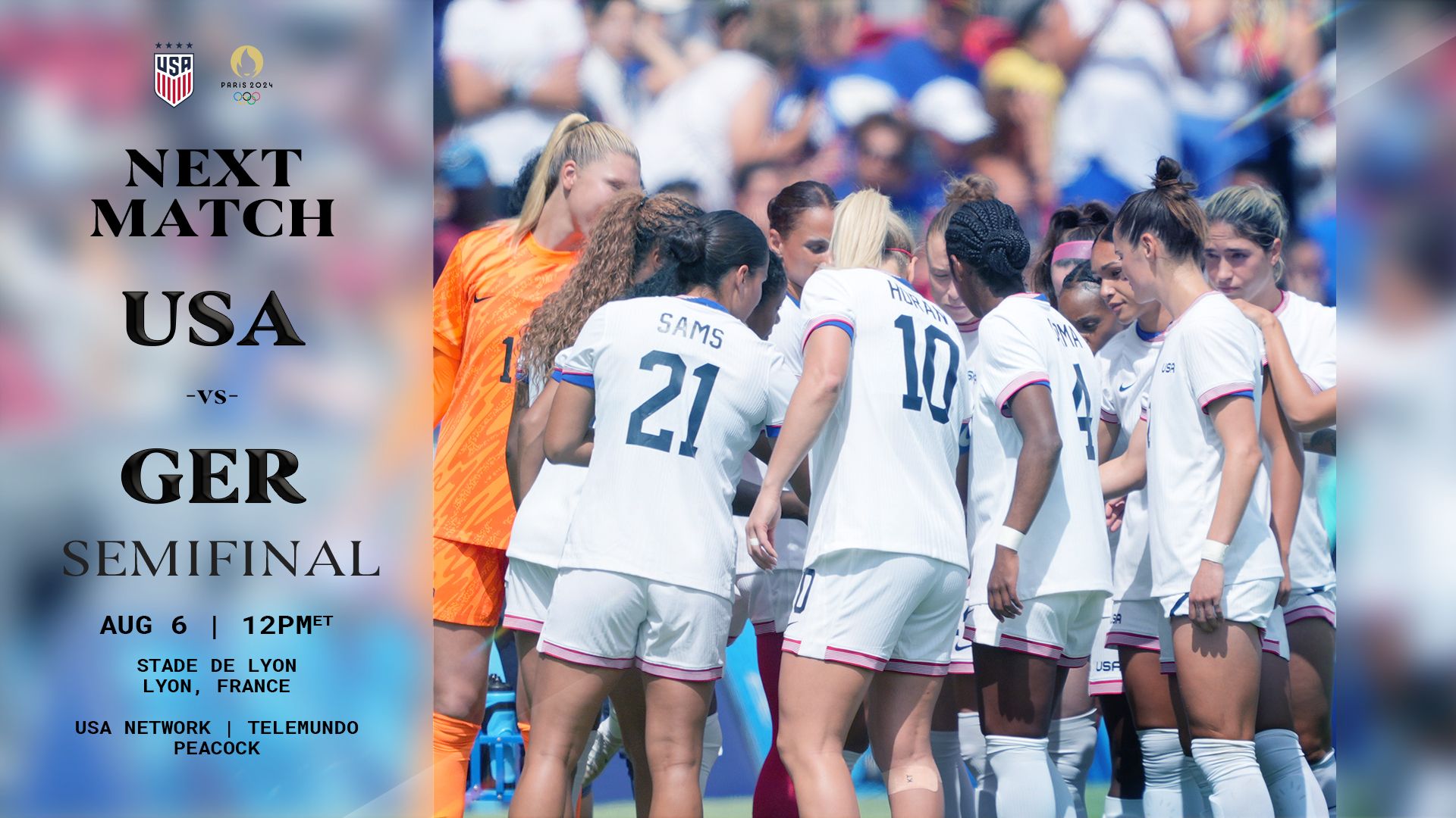 USWNT vs. Germany - Live Score, Lineups & Match Hub | 2024 Paris ...