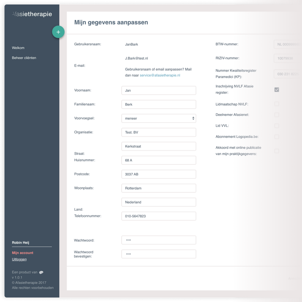 Ontwikkeling van online zorgplatform Afasietherapie
