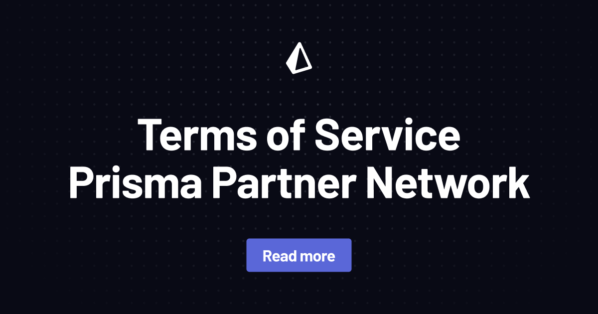 Prisma Partner Network - Terms of Services