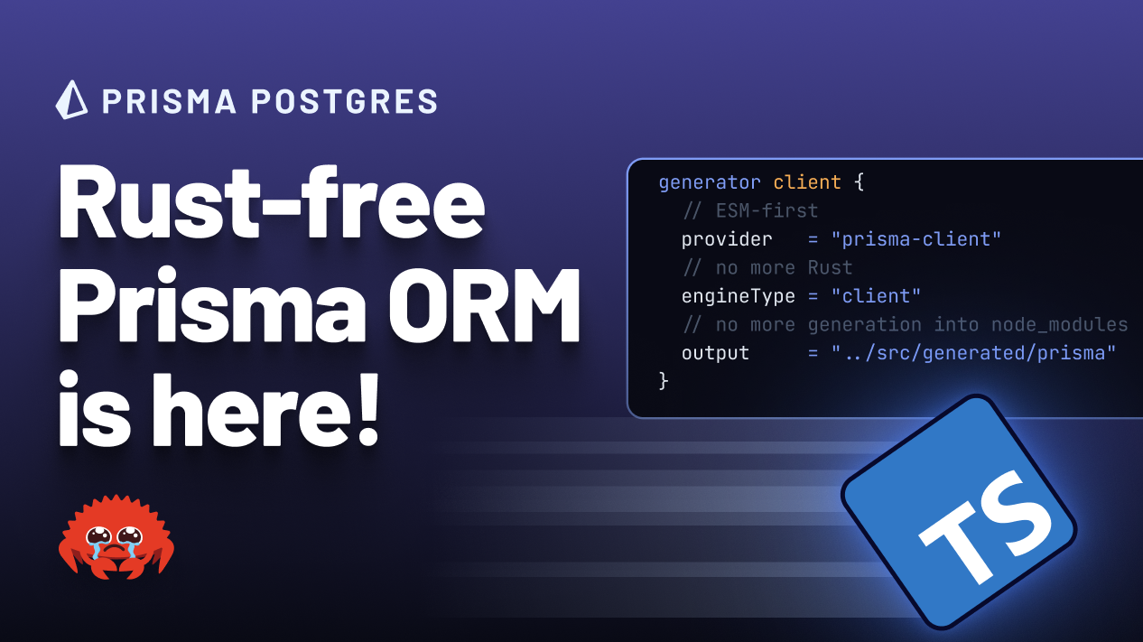 Rust-free Prisma ORM is Ready for Production, ORM v16.6.0 & More