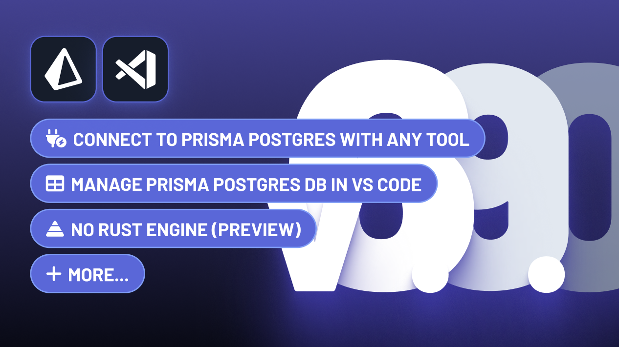 Prisma 6.9.0: Rust-Free ORM in Preview, Connect To Prisma Postgres With Any Tool, & More