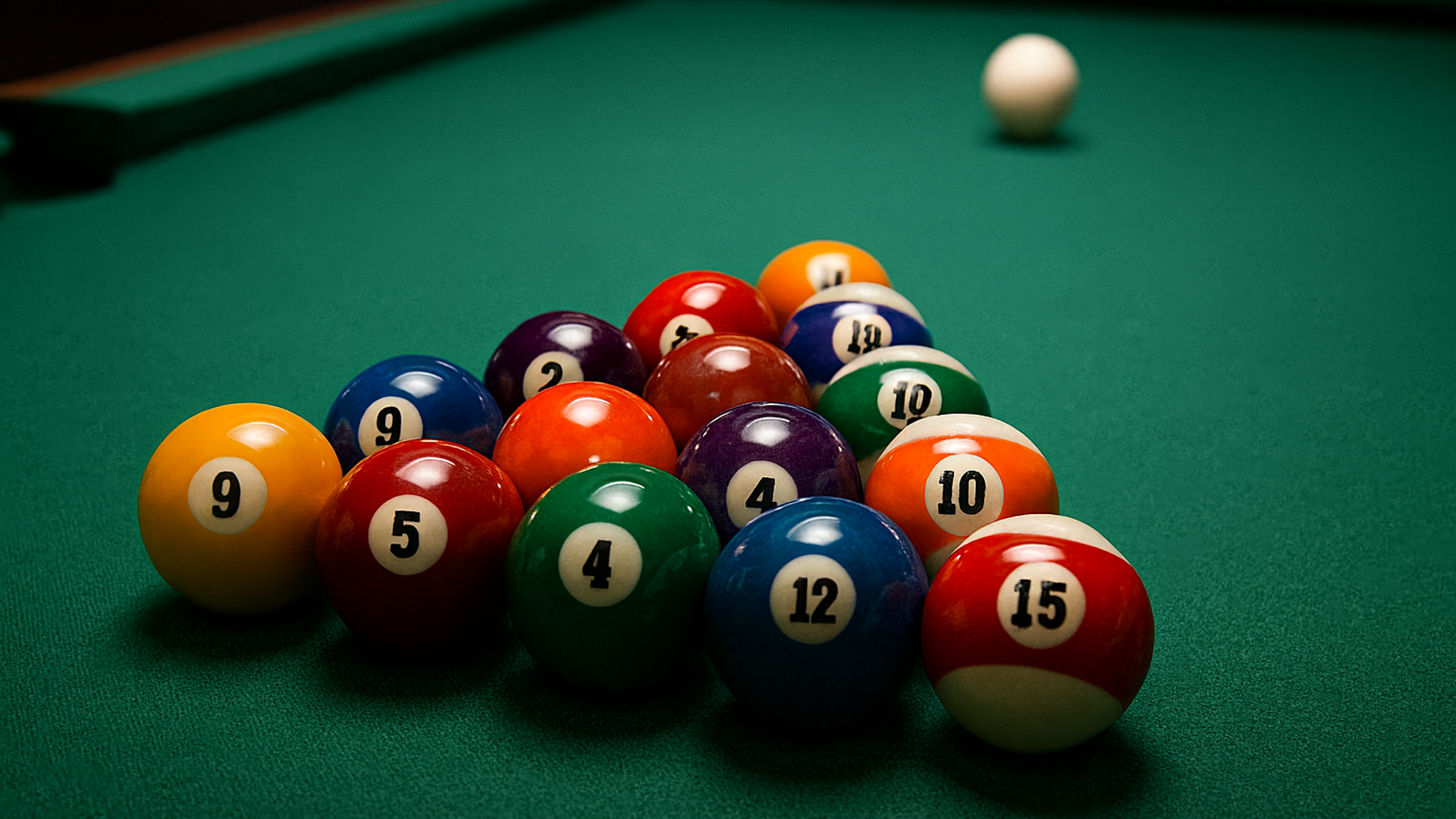 pool table ball setting