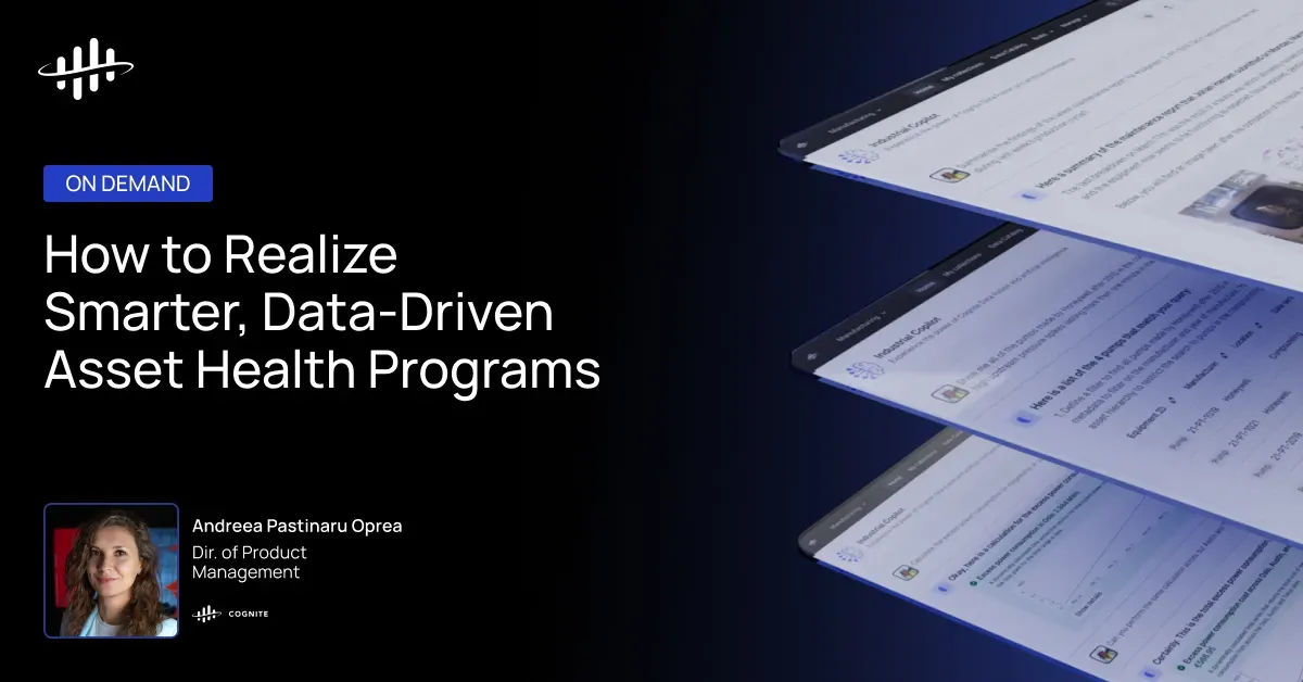 How to realize smarter, data-driven asset health programs