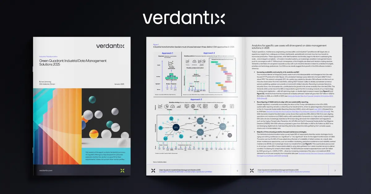 Verdantix: Cognite Recognized as a Leader in Industrial Data Management ...