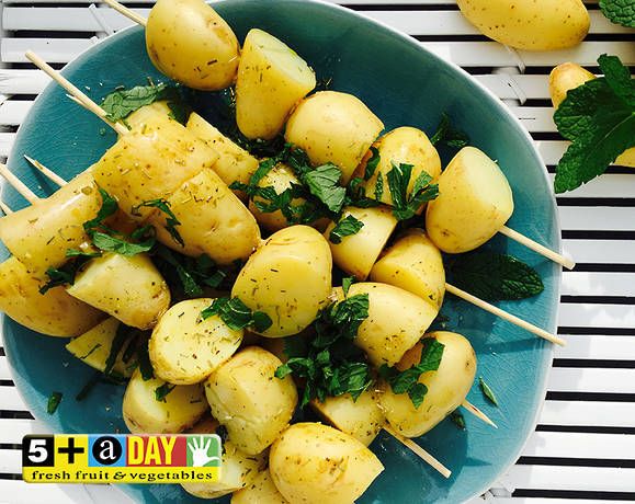 BBQ’d new potato kebabs Recipe | Beef + Lamb New Zealand