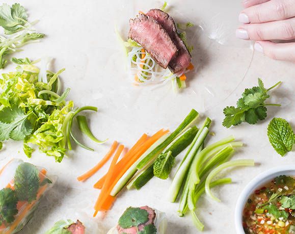 Vietnamese rice paper rolls with steak Recipe | Beef + Lamb New Zealand