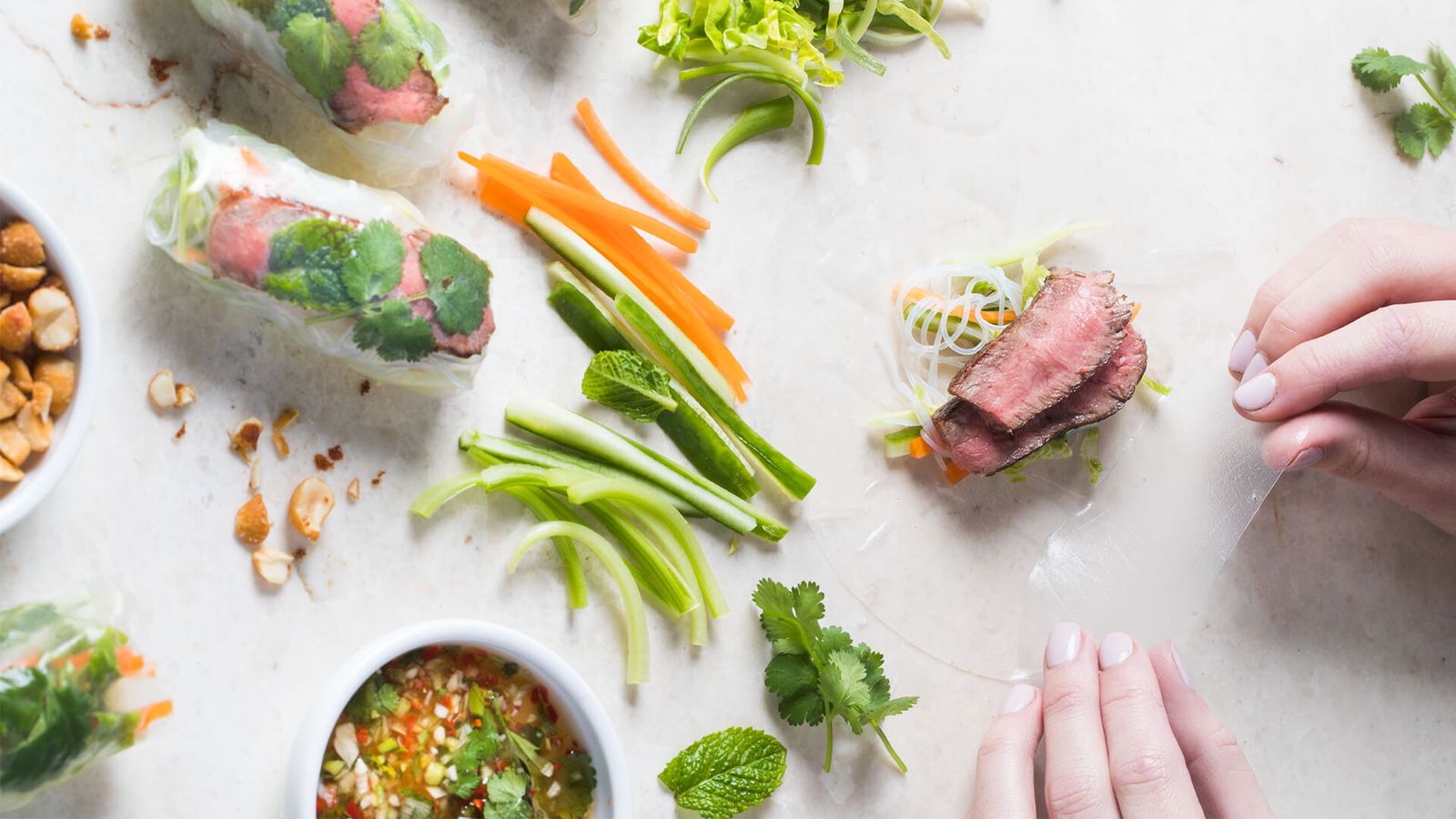 Vietnamese Rice Paper Rolls with Steak Recipe | Beef + Lamb New Zealand