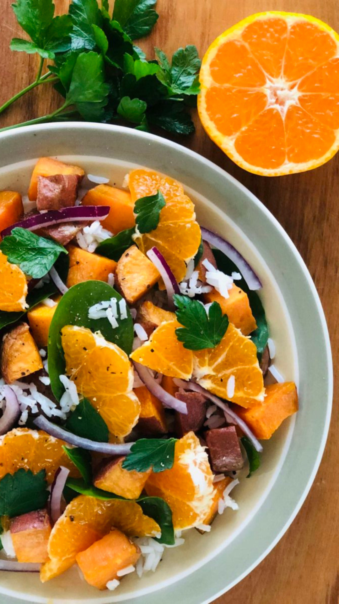 Kūmara and mandarin rice salad Recipe | Beef + Lamb New Zealand