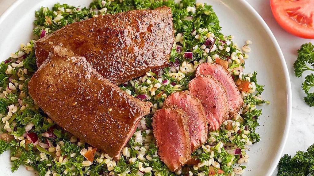 Spiced Lamb Loin Fillets with Tabbouleh Recipe | Beef + Lamb New Zealand