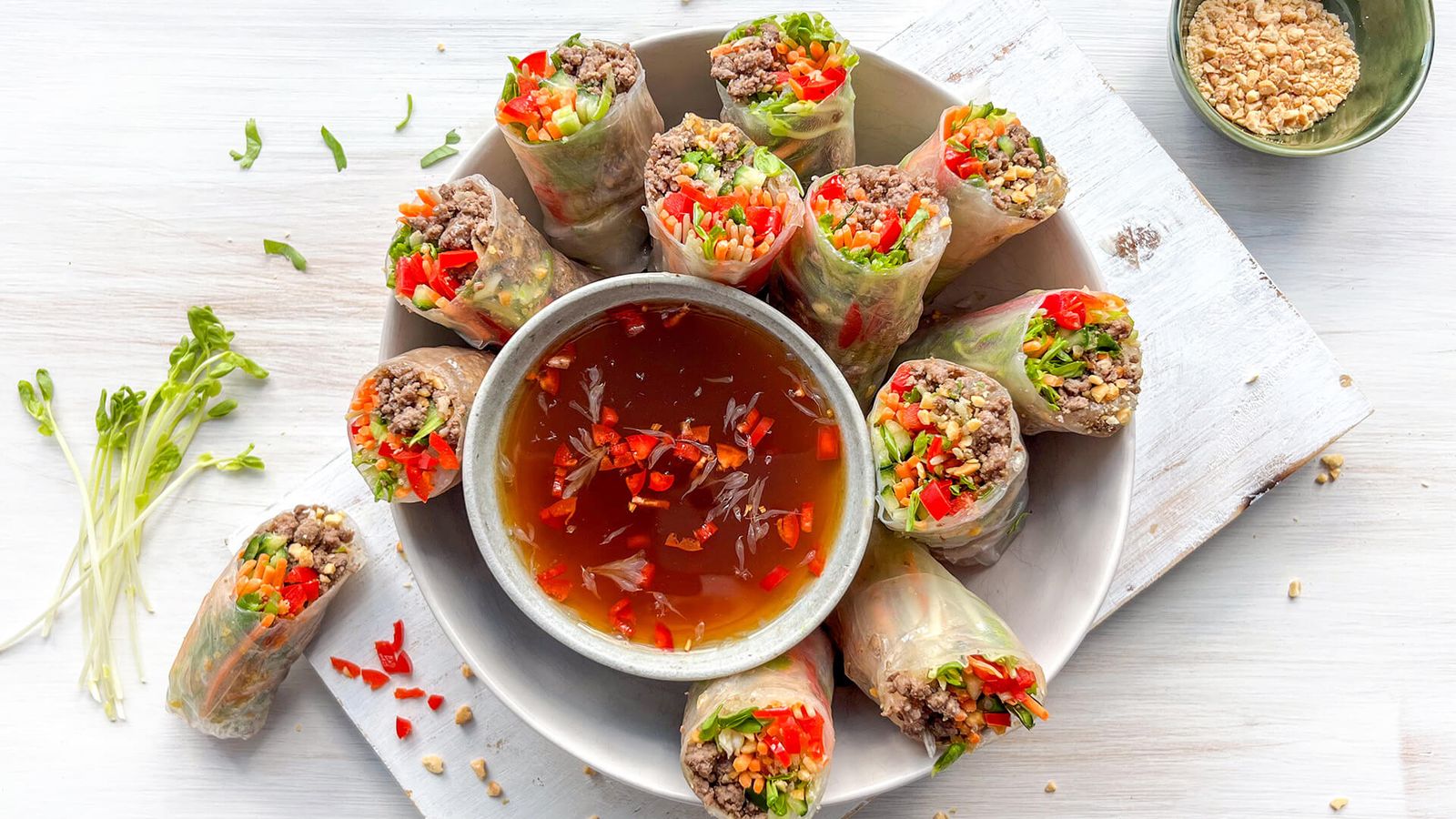 Kid-Friendly Lemongrass Beef Rice Paper Rolls Recipe | Beef + Lamb New ...