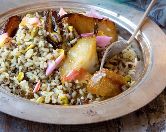 Iraqi Rose Rice with Sugar-Glazed Pears Recipe | Beef + Lamb New Zealand