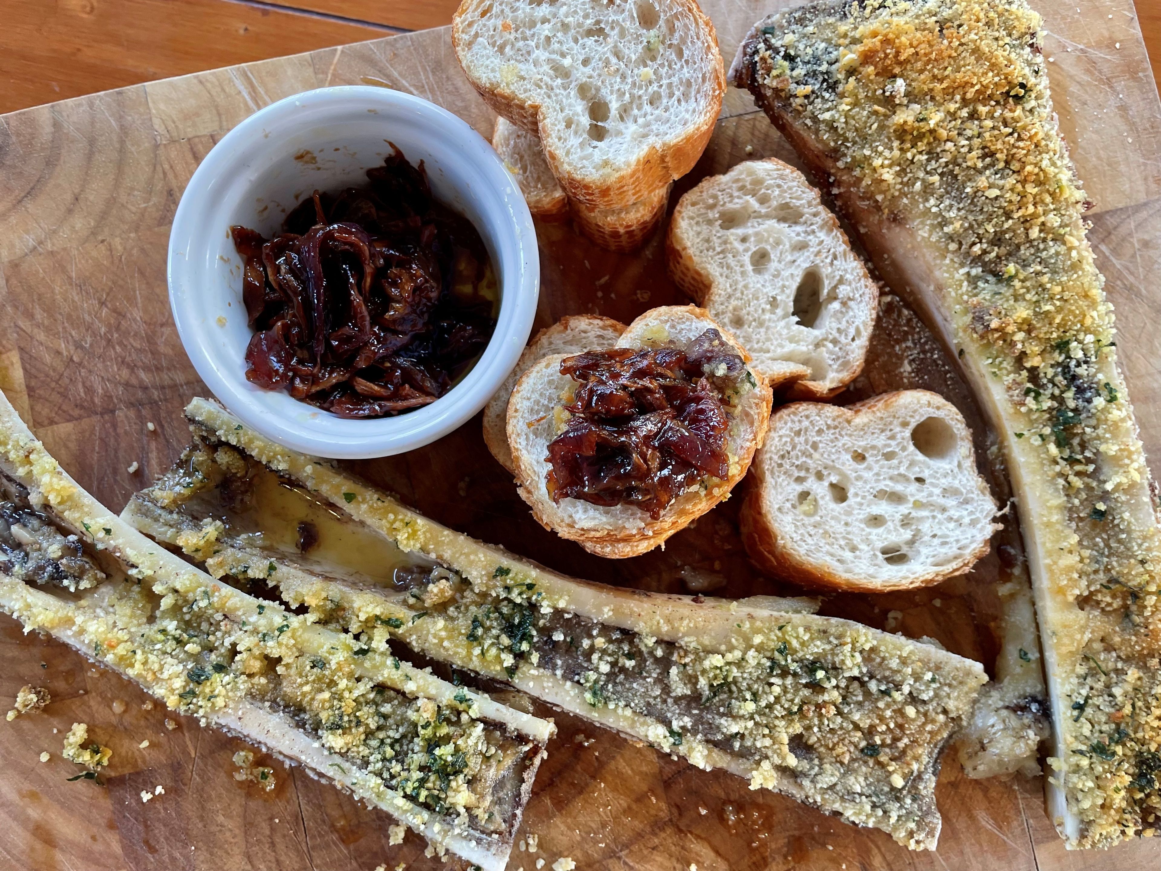 Crumbed Bone Marrow with Caramelised Onion Recipe | Beef + Lamb New Zealand