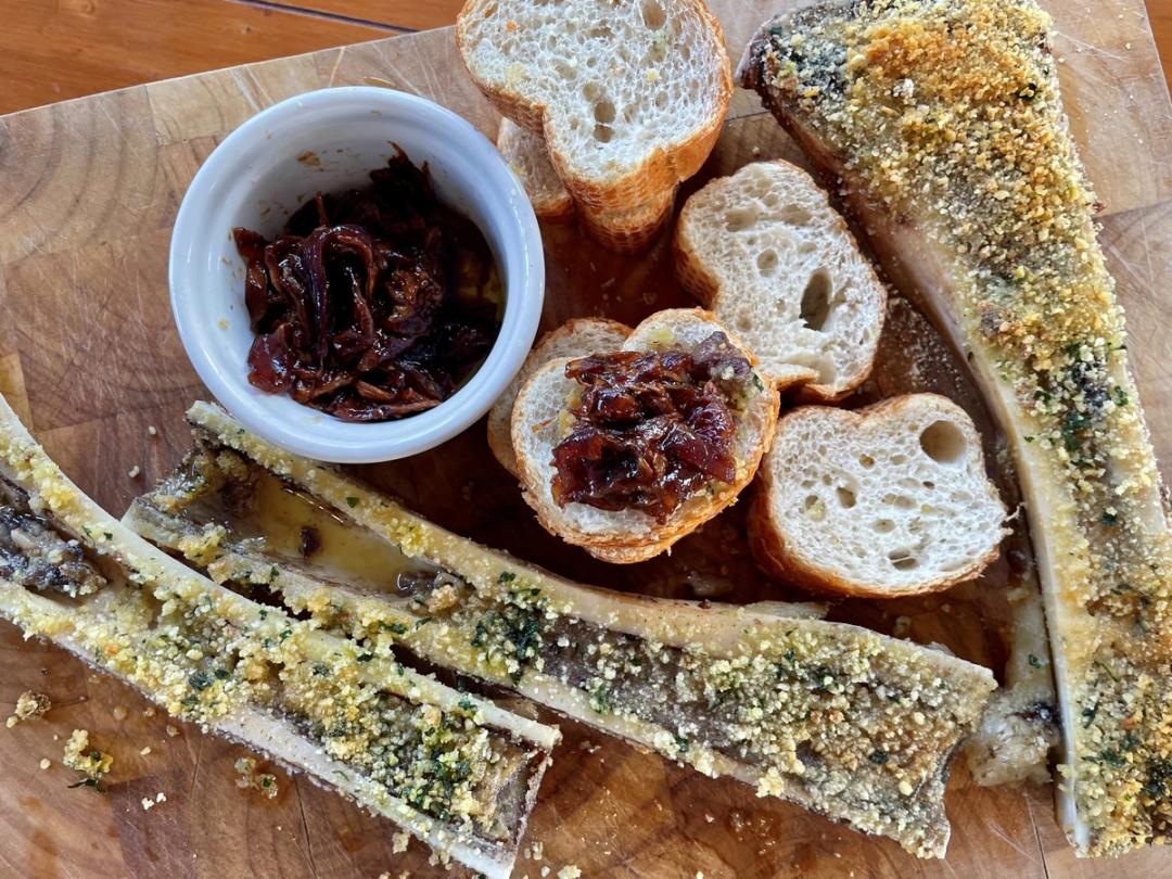 Crumbed Bone Marrow with Caramelised Onion Recipe | Beef + Lamb New Zealand