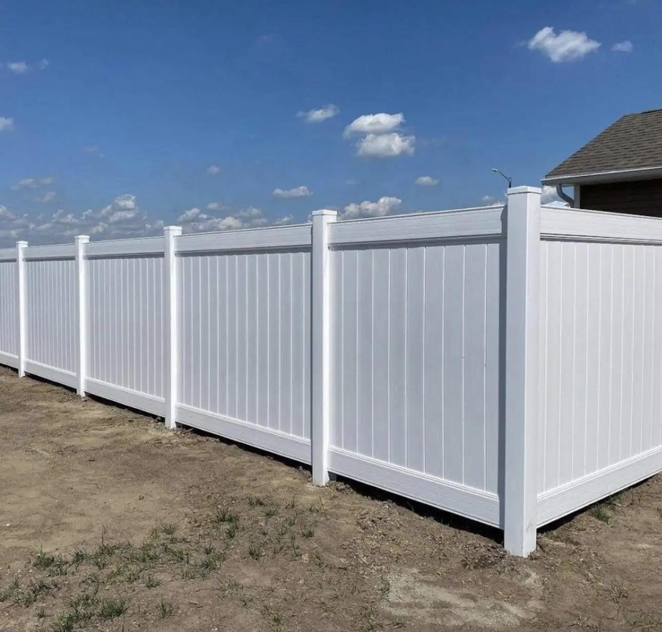 White PVC (Vinyl) Full Privacy Fence Panels, Price