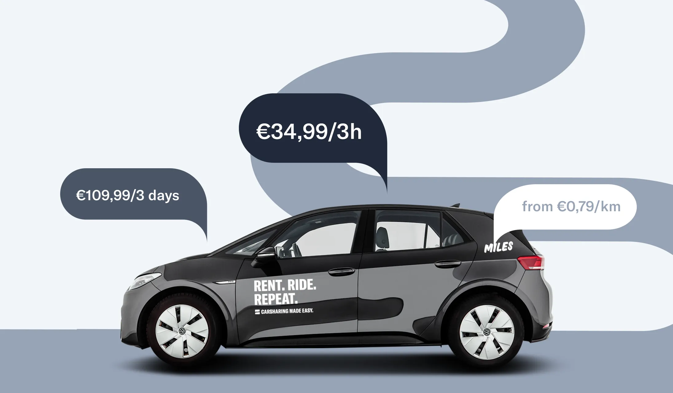 Car rental – Rent a car or a van in minutes | MILES Mobility