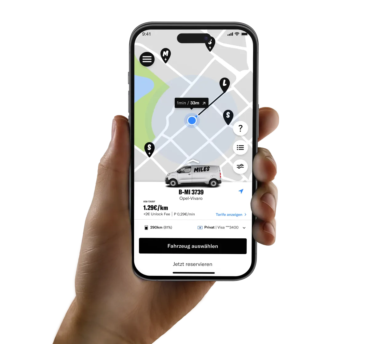 Vansharing – Pro km zahlen | MILES Mobility