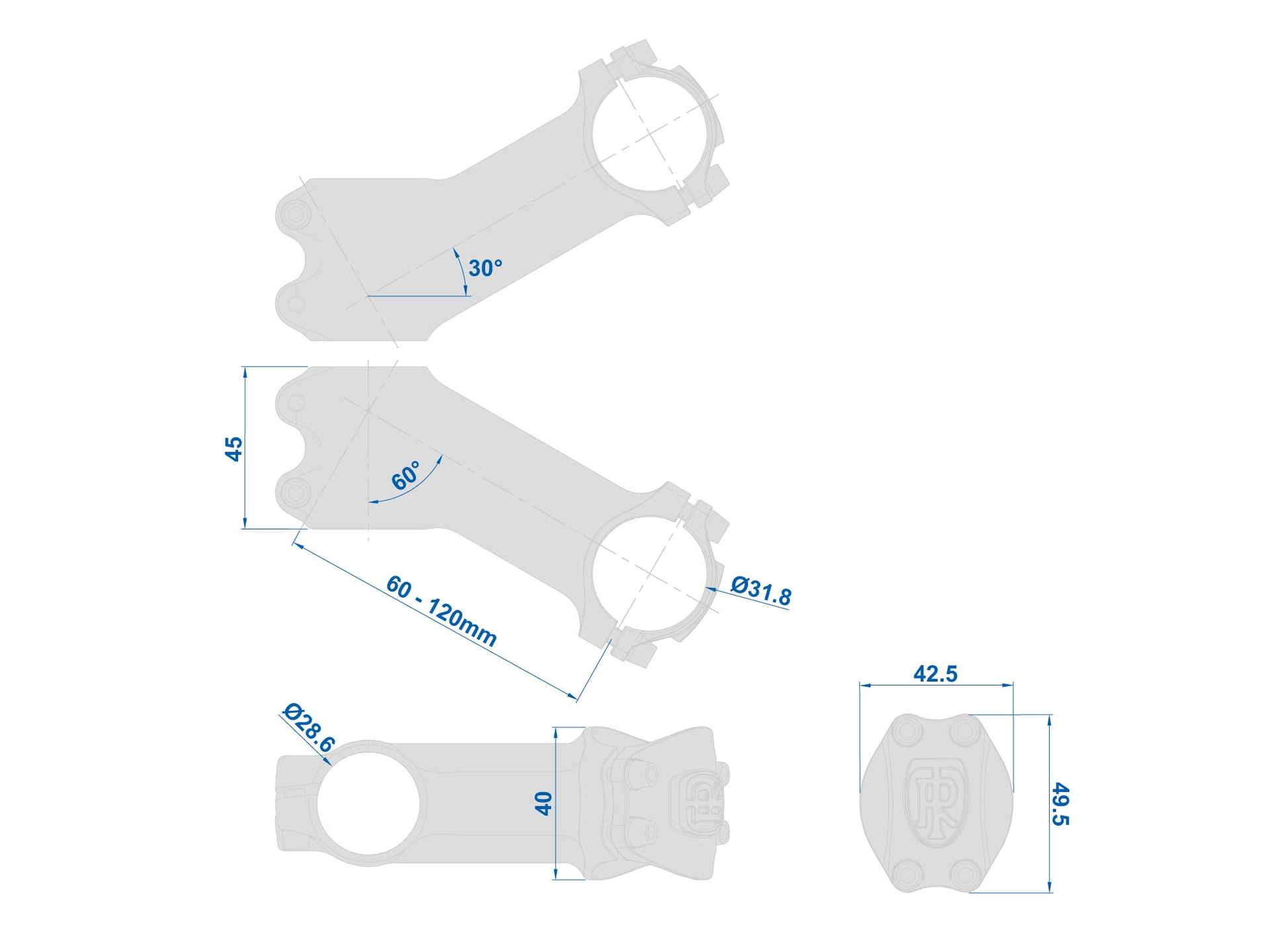 Ritchey Comp 4-Axis 30D Stem / Stems