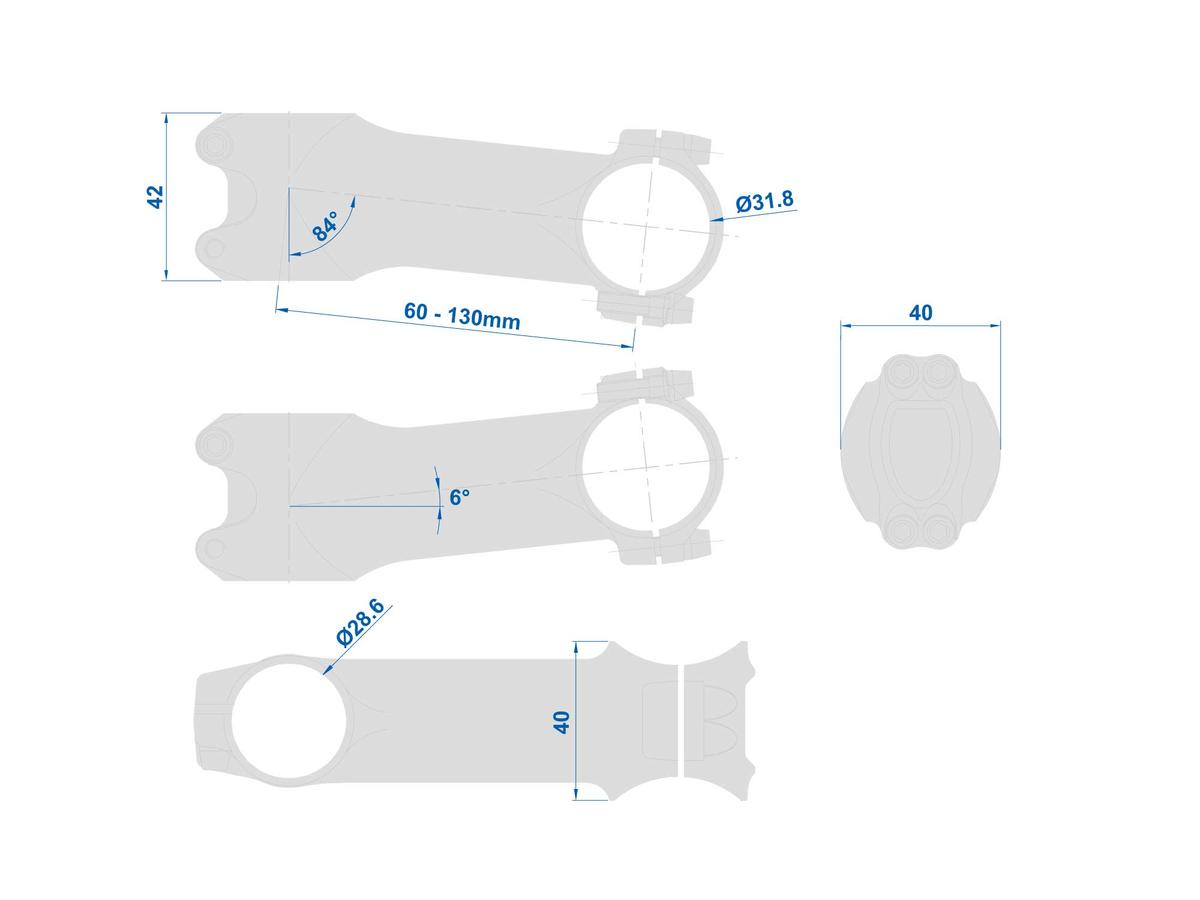 Ritchey WCS 4-Axis 84D Stem | Bicycle Stems