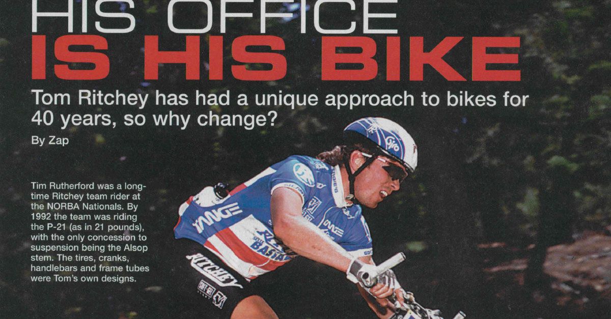 Tom Interview with Road Bike Action / Ritchey