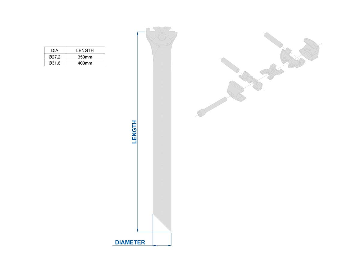 Ritchey WCS Carbon 1-Bolt Zero Offset Seatpost