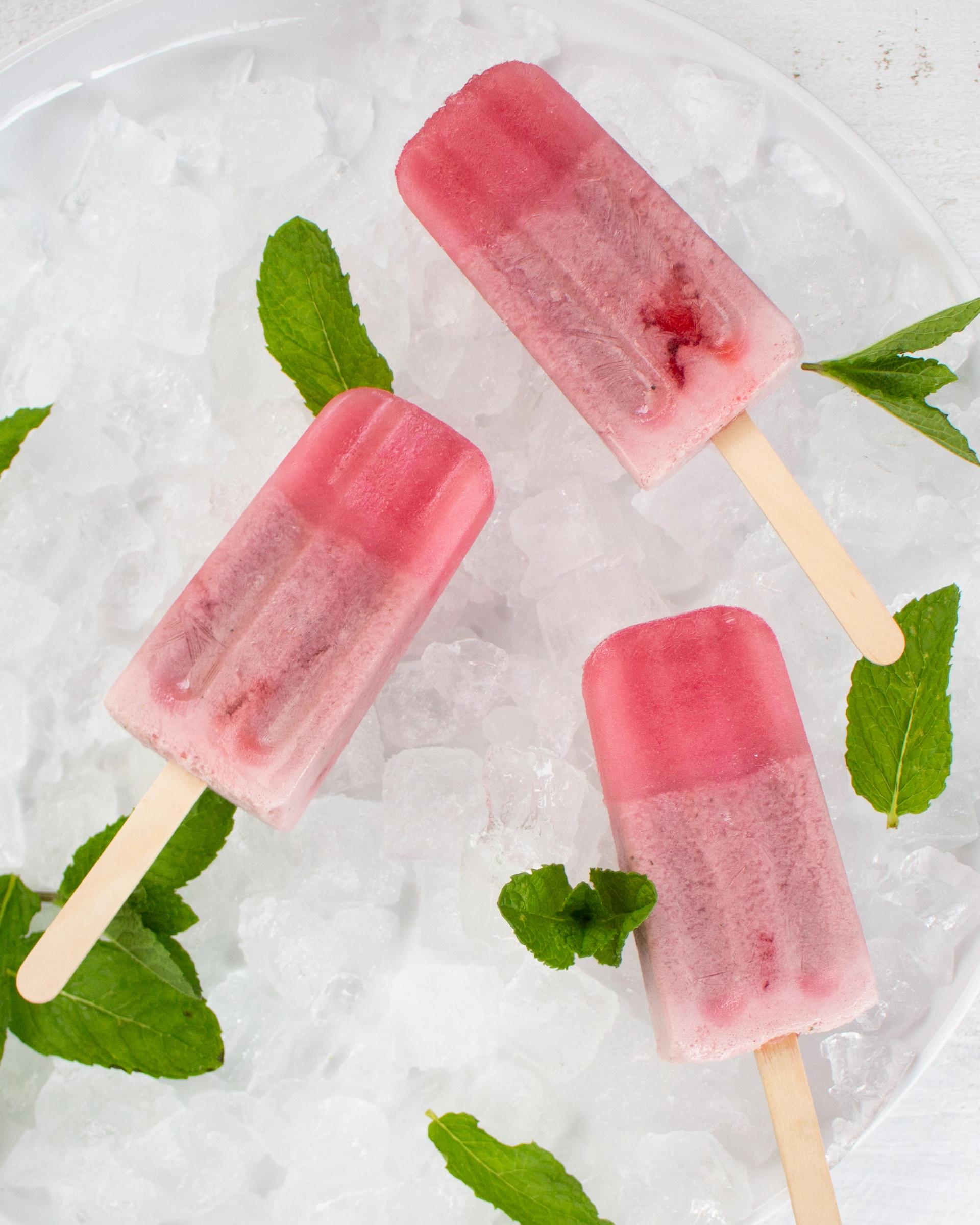 Recipe | Mint & Raspberry Popsicles | Anathoth Farm