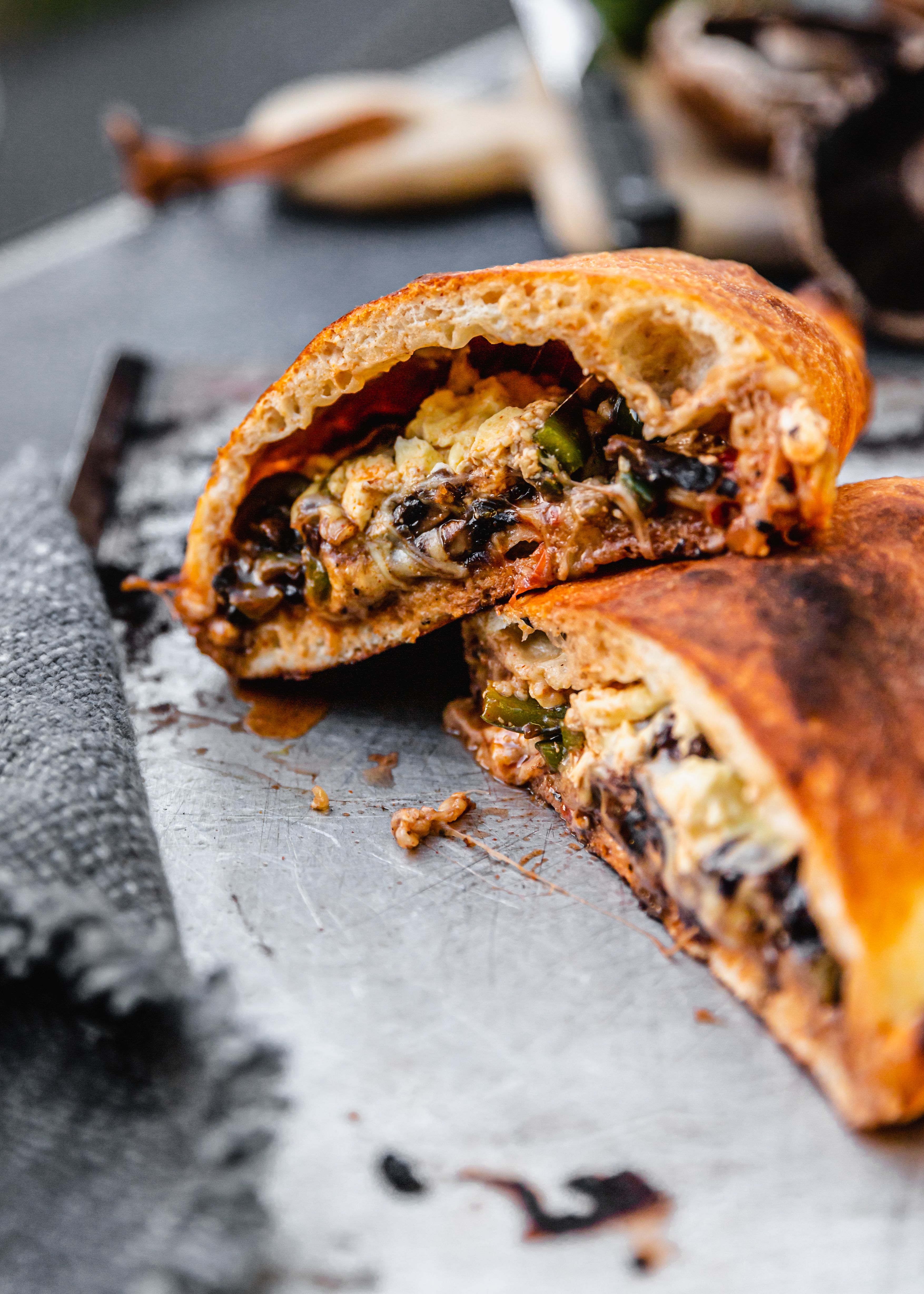 Recipe | Mushroom & Feta Calzone with Capsicum | Anathoth Farm