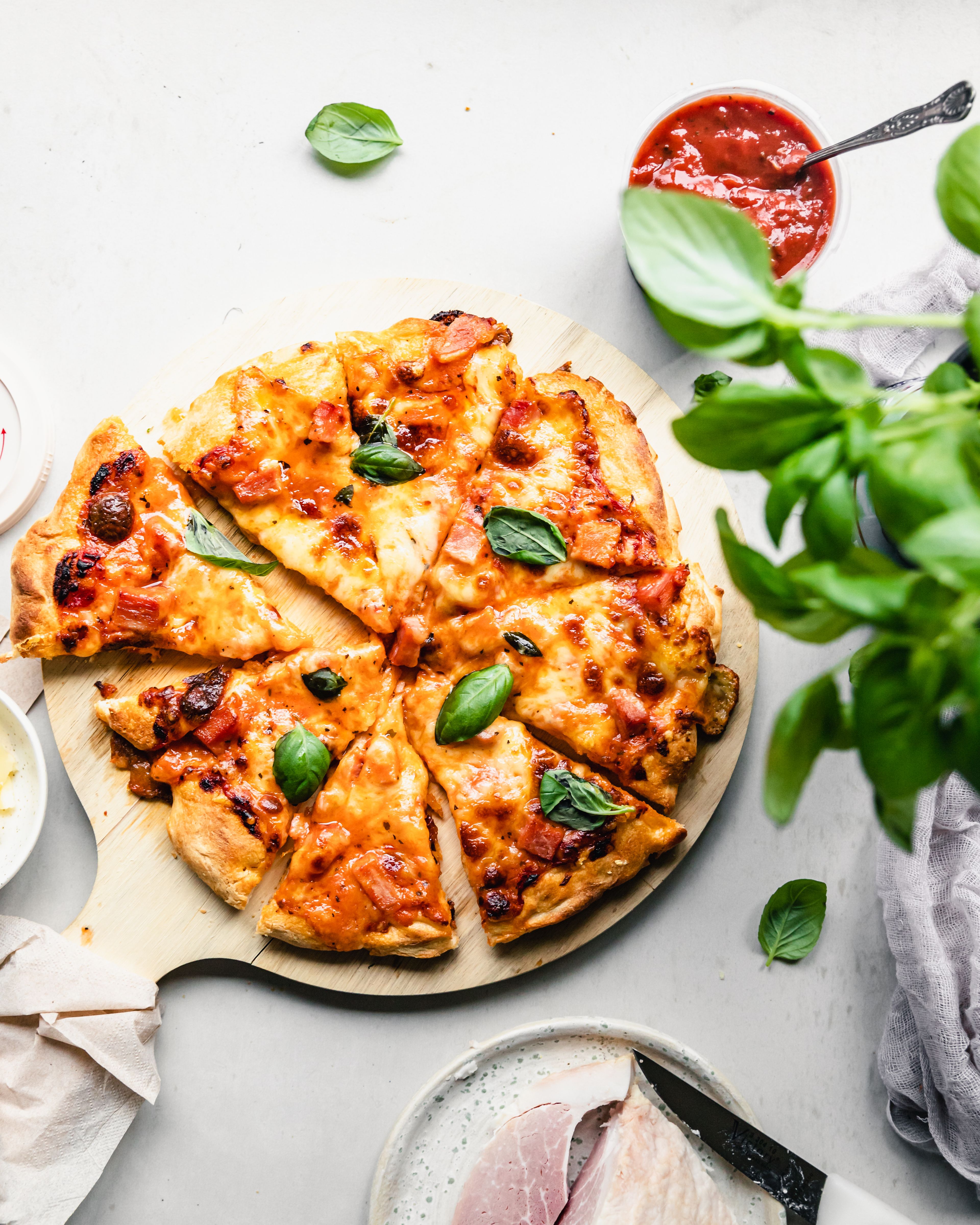 Recipe | Double Cheese & Ham Pizza with Herbs | Anathoth Farm