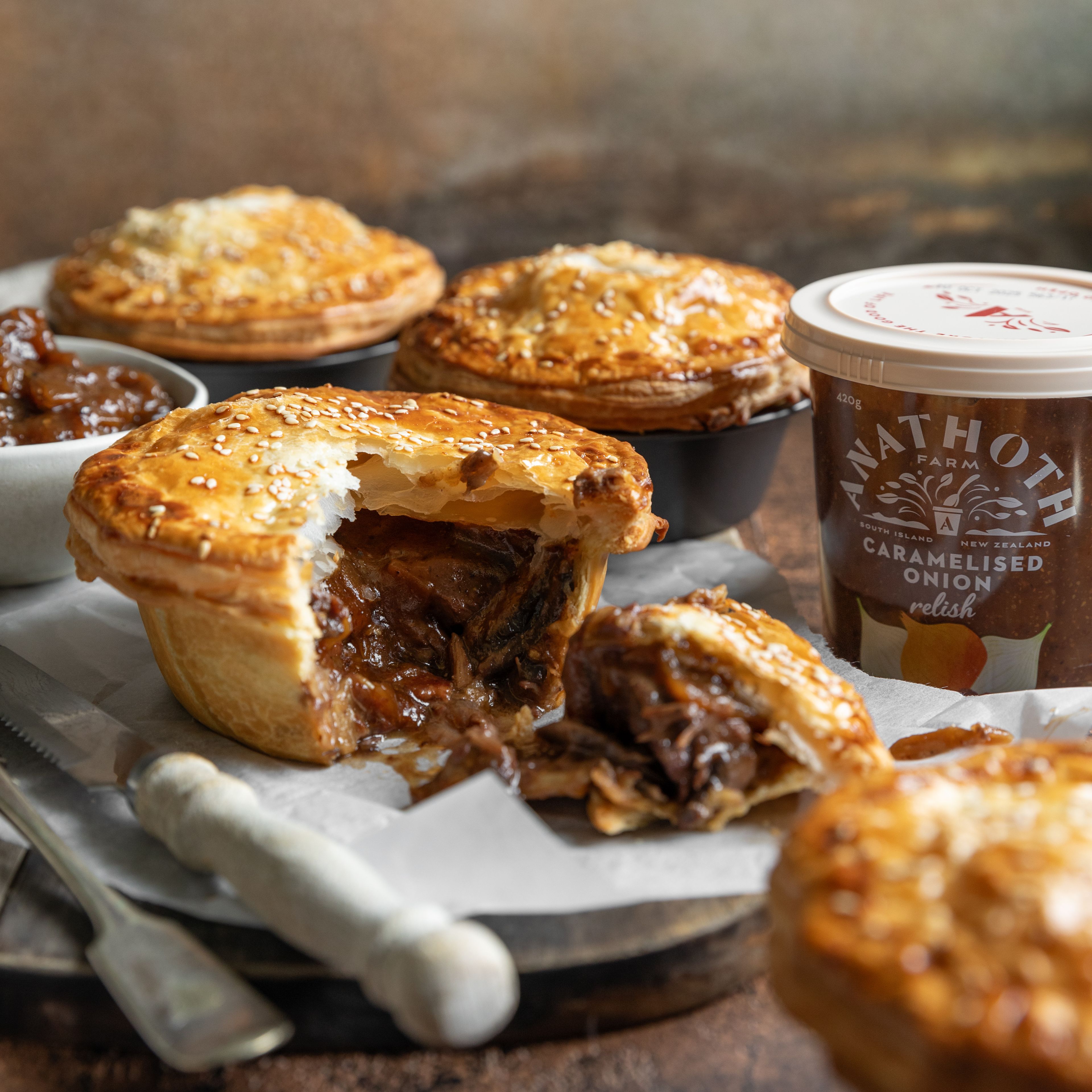 Recipe | Caramelised Onion, Cheese & Bacon Stuffed Kūmara | Anathoth Farm