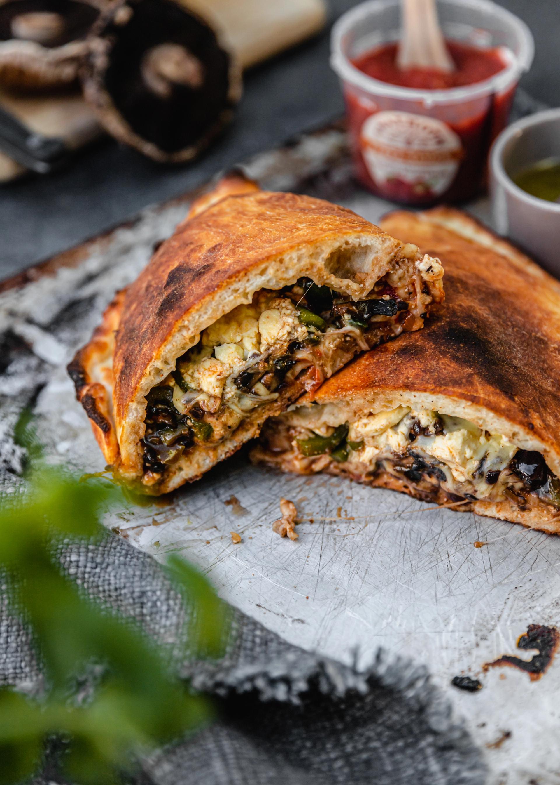 Recipe | Mushroom & Feta Calzone with Capsicum | Anathoth Farm