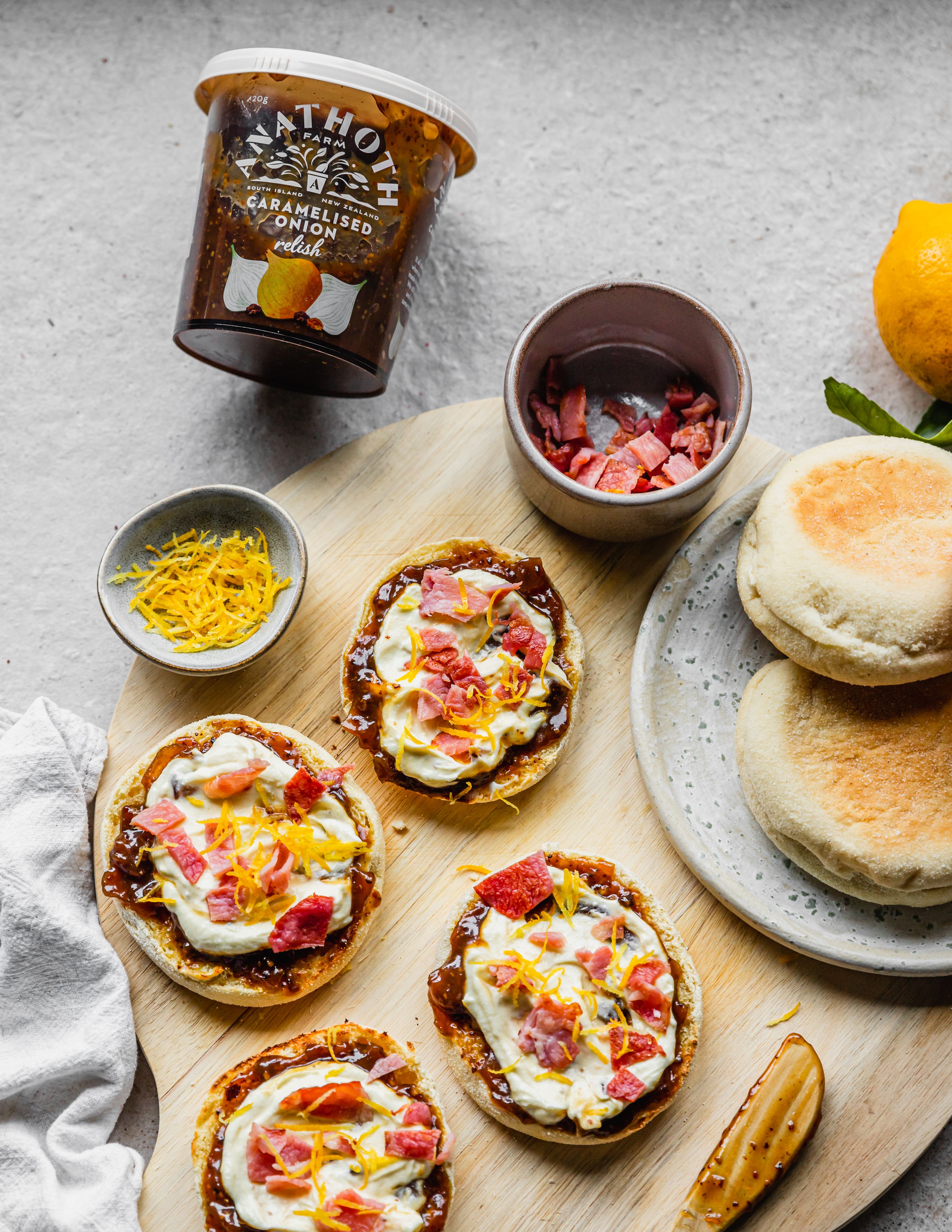 Recipe | Muffin Splits with Whipped Lemon Feta | Anathoth Farm