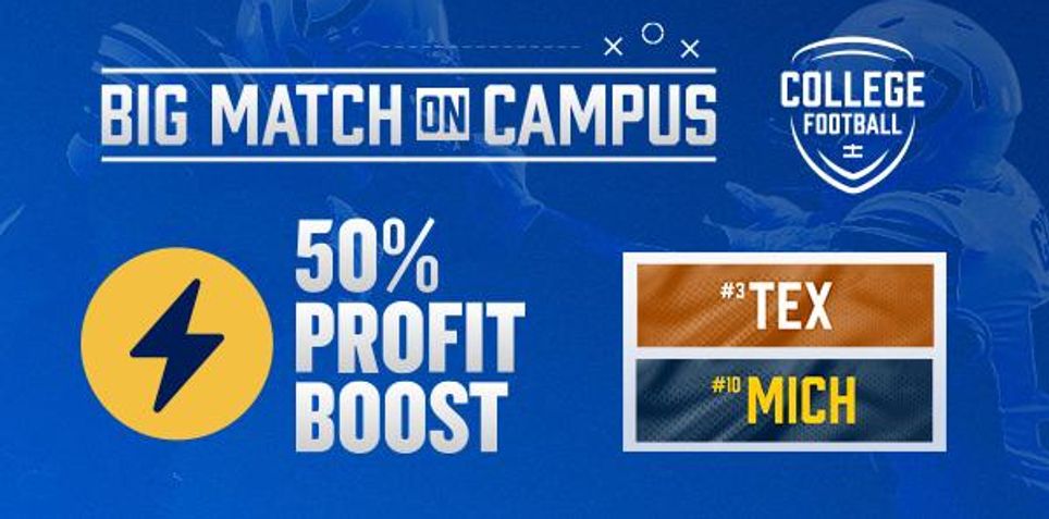 FanDuel NCAAF Promo Code Offer: 50% Profit Boost for Texas vs. Michigan 9/7/24 | FanDuel Research