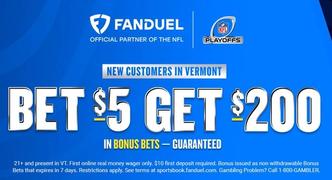FanDuel Vermont Promo Code: Wild Card Sunday Bet $5, Get $200 in Bonus Bets | FanDuel Research
