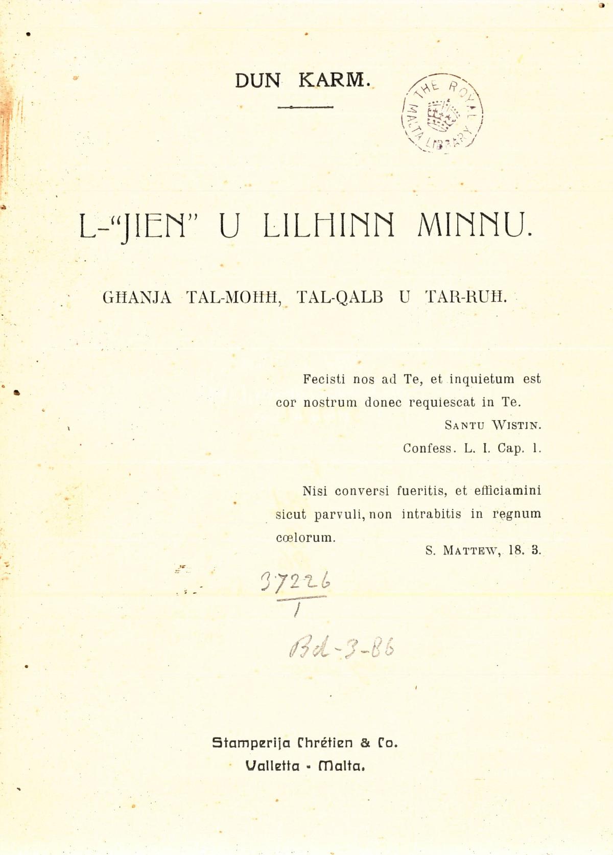 Dun Karm Psaila - HELA